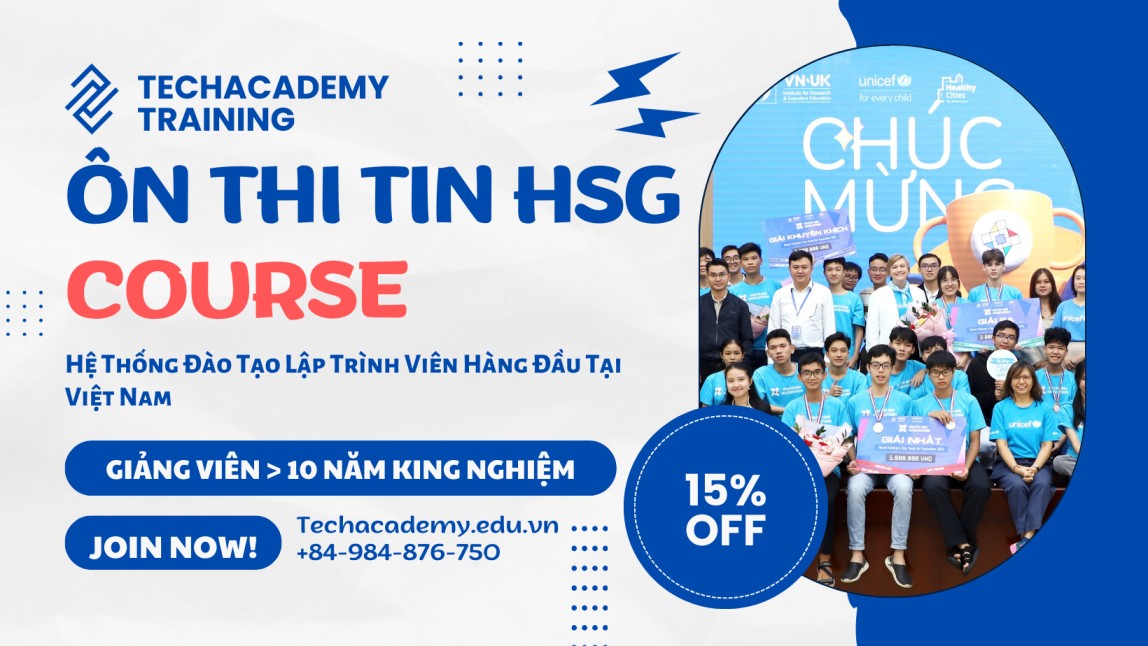 Khóa Học Luyện Thi Học Sinh Giỏi Tin Học - Techacademy